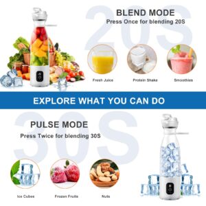 Portable Blender for Shakes and Smoothies, 300W Powerful Blender Smoothie Maker, 3X More Power than Mini Travel Blender, Strong Enough to Crush Ice, Fruits|OUSMIN Blender BravoS(4th Gen-Basic Version)