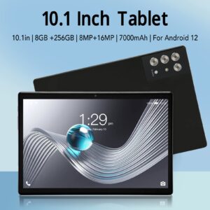 10.1 inch Android 12 Tablet, 4G Kids Tablet, Octa Core Processor, 8GB RAM 256GB ROM, FHD Touch Screen, 8MP+16MP Dual Camera, WiFi, BT5.0, Dual SIM, 7000mAh Long Battery Life