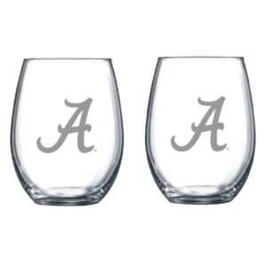 rfsj cornell university etched satin logo wine or beverage glass set of 2, clear, 15 oz, (1268)