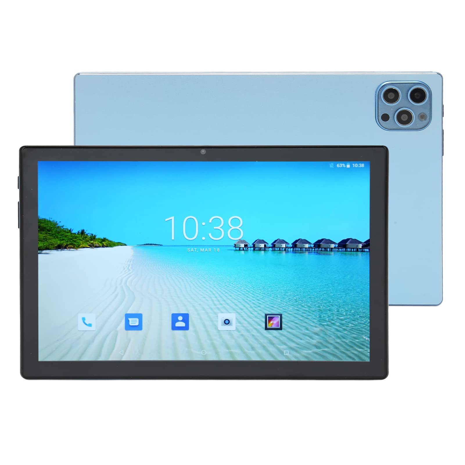 Zopsc 10.1 Inch Tablet, 10.1 Inch IPS Display Android Tablet for Kids, 2GB RAM 32GB ROM Octa Core CPU Office Tablet with 4000mAh Battery, 5MP Front 13MP Rear Camera (Blue)