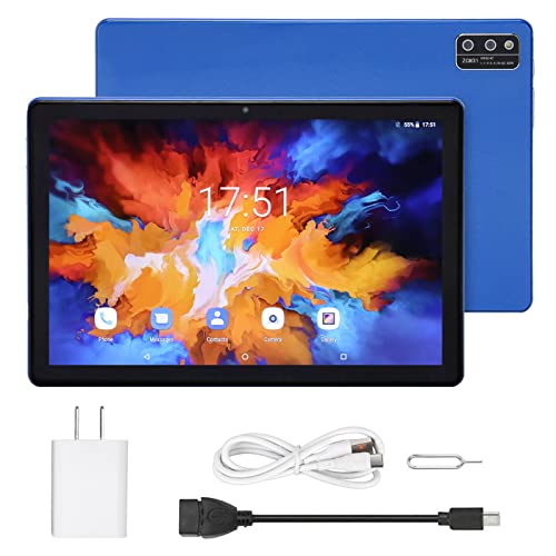 Naroote HD Tablet, 8GB RAM 128GB ROM 4G LTE 5G WiFi Octa Core CPU 10.1 Inch IPS Gaming Tablet for School (US Plug)