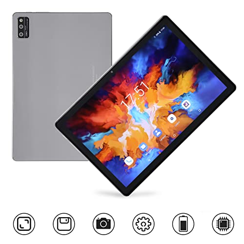 Tablet PC, 100-240V 10.1in Smart Tablet 5GWiFi Offline GPS Support Dual Card Slot for Home Travel (US Plug)