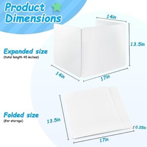 Jutieuo 4 Pack Classroom Privacy Shields for Student Desks, Heavy Duty Plastic Privacy Folder Desk Partition Panel for Student Testing Divider Board - Reduce Distractions, 17"W x 13.5"H x 14"D (White)