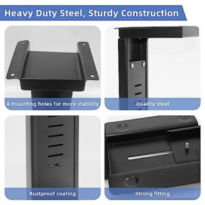 Under Desk PC Mount for Large Tower, Heavy Duty & Easy Adjust the Height by Pressing One Button (12" to 21"), Width Adjustable from 5" to 10" - Computer Mount PC Holder Under Desk, Holds up to 55lbs