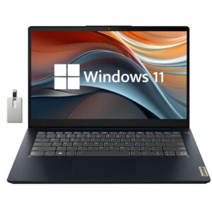 lenovo ideapad 3i 14" fhd business laptop, intel 12th gen i5-1235u, 16gb ram, 1tb pcie ssd, backlit keyboard, intel iris xe graphics, 720p webcami, abyss blue, win 11, 32gb hotface usb card