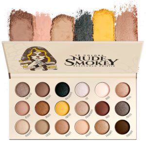 nude naked eyeshadow makeup palette 18 shade - natural brown soft makeup looking,high pigment matte shimmer eyeshadows pallet,waterproof & blendable & long lasting eyeshadow,elegant eyes makeup