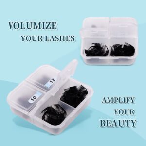 AuReve Lash Cluster Eye Lash Clusters DIY Lash Extensions Clusters Individual Lashes Eyelash Clusters Cluster Lashes For Home Use 96 Pcs 0.07D 10/12/14/16mm Mix (G01)