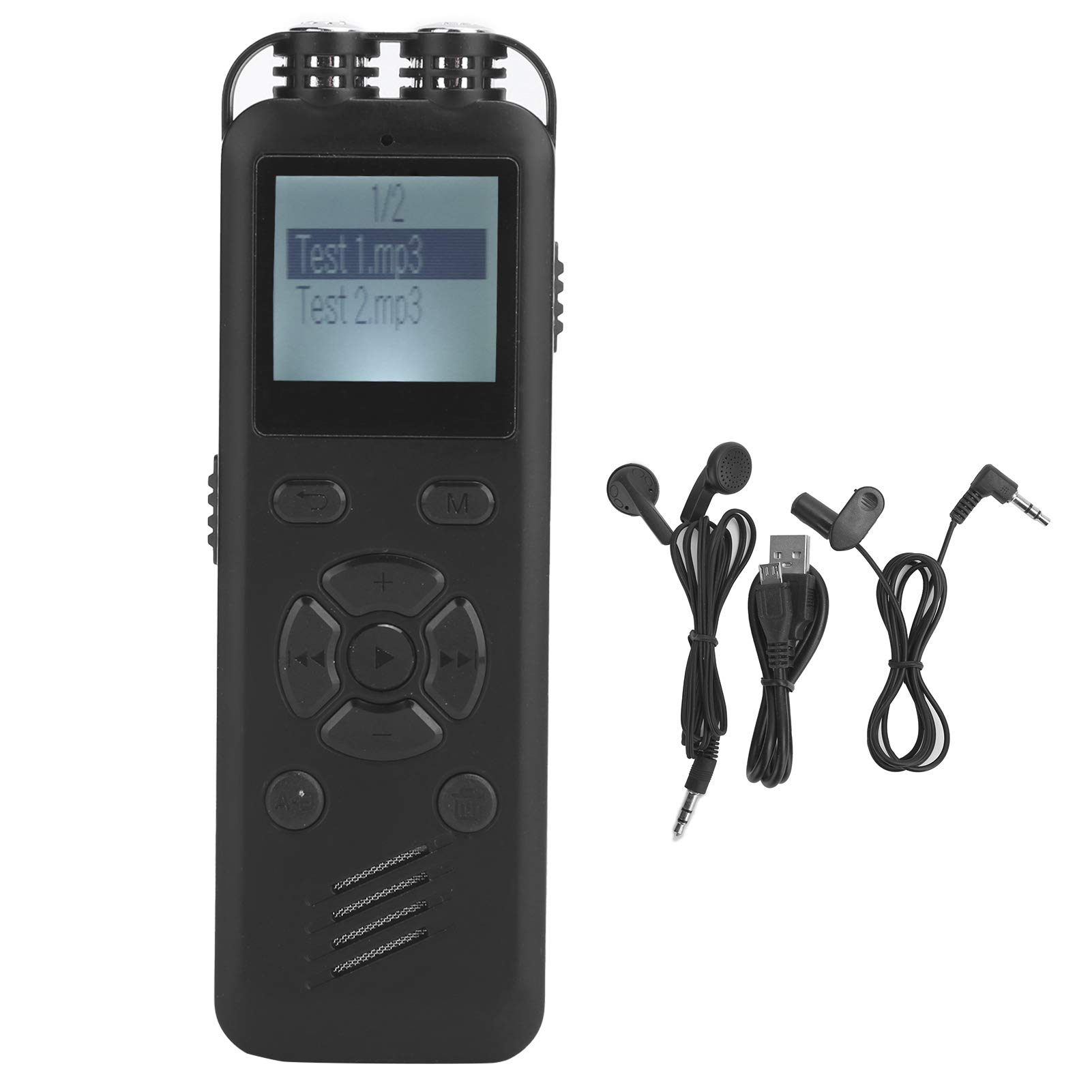 MP3 Player, ABS Player, Lossless Professional Recording, Intelligent Noise Reduction, HD LED Screen Display, Support MP3 WMA WAV OGG APE FlAC Audio File Playback.