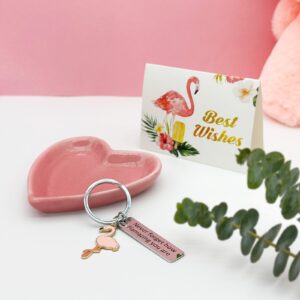 Flamingo Gifts for Women, Flamingo Lover Birthday Gift Box with 20oz Skinny Tumbler, Pink Get Well Soon Self Care Package for Her, Unique Thinking of You Gifts Basket for Mom Best Friend Sister