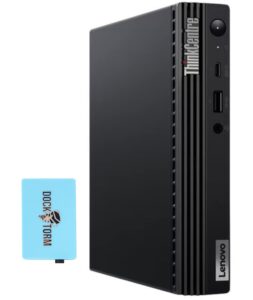 lenovo thinkcentre m60e home & business mini desktop (intel i5-1035g1 4-core, 32gb ram, 1tb pcie ssd, intel uhd, wifi 6, bt 5.1, rj-45, hdmi, display port, black, win 11 pro) w/dockztorm dock