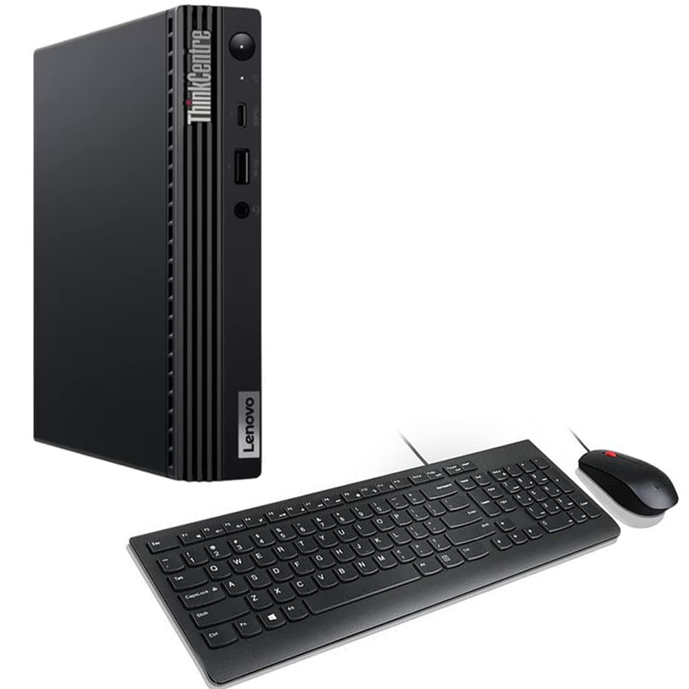 Lenovo ThinkCentre M60e Home & Business Mini Desktop (Intel i5-1035G1 4-Core, 32GB RAM, 1TB PCIe SSD, Intel UHD, WiFi 6, BT 5.1, RJ-45, HDMI, Display Port, Black, Win 11 Pro) w/Dockztorm Dock