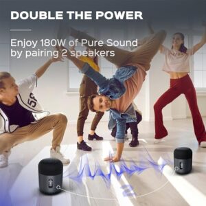 TREBLAB HD-360 Portable Bluetooth Speaker - Powerful 5-Driver System w/Subwoofer and 8 Bass Radiators, Loud 360° Surround Sound, 90W Stereo, 20H Playtime, IPX4 Waterproof Wireless Speakers