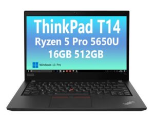 oem lenovo thinkpad t14 multi-touch 14" fhd ips, amd ryzen 5 pro 5650u hexa core (beats intel i7-1255u), 16gb ram, 512gb nvme, fp, wifi 6e, backlit kyb, rj-45, 3yr, w10p, business laptop