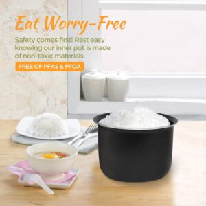 MOOSUM Multi Mini Rice Cooker 2-cups Uncooked (1.2L), Portable Small Japanese Travel Rice Cooker with Non-Stick Inner Pot, Slow Cooker, Easy Presets,24 Hours Timer Delay & Keep Warm Function, Black