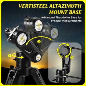 Telescope 90mm Aperture 900mm - High Precision Adjustment Vertisteel AZ Mount Base, Magnification 45-450x, Wireless Remote, Phone Adapter - Ideal for Astronomy Enthusiasts and Beginners (Black)