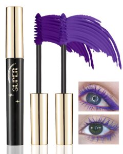 dark light purple mascara volume and length-2pcs waterproof voluminous tubing colored mascara for eyelashes,lengthening curling liquid lash extensions colorful mascara, christmas makeup gift for women