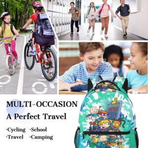 QIAOQIAOTA Anime Backpack 3D All-Over Tie-dye Print Bookbag for Boys Kids Large Capacity 16.5 inch Travel Bag Laptop Backpacks