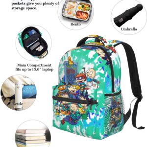 QIAOQIAOTA Anime Backpack 3D All-Over Tie-dye Print Bookbag for Boys Kids Large Capacity 16.5 inch Travel Bag Laptop Backpacks