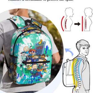 QIAOQIAOTA Anime Backpack 3D All-Over Tie-dye Print Bookbag for Boys Kids Large Capacity 16.5 inch Travel Bag Laptop Backpacks