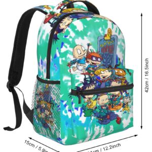 QIAOQIAOTA Anime Backpack 3D All-Over Tie-dye Print Bookbag for Boys Kids Large Capacity 16.5 inch Travel Bag Laptop Backpacks