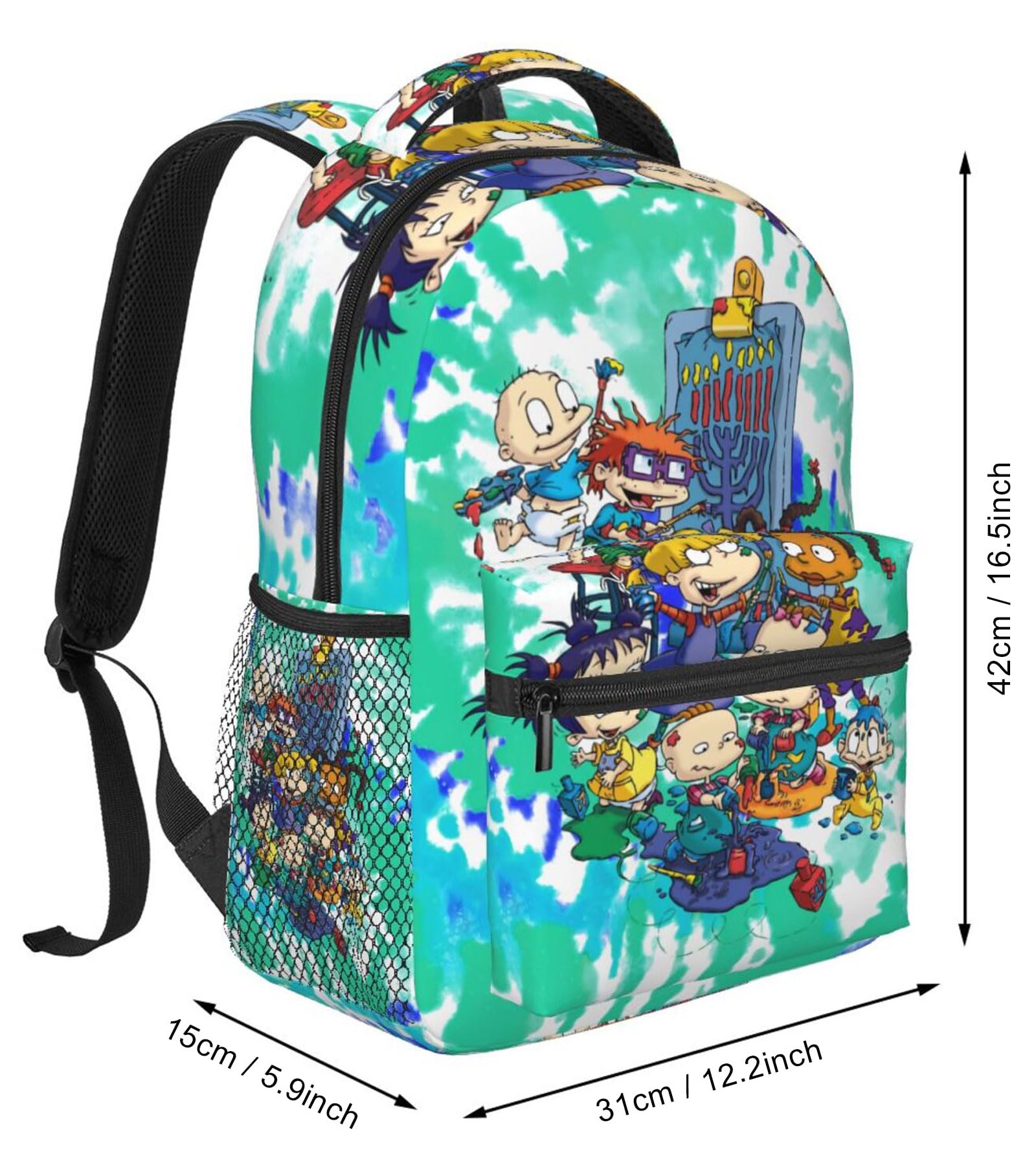 QIAOQIAOTA Anime Backpack 3D All-Over Tie-dye Print Bookbag for Boys Kids Large Capacity 16.5 inch Travel Bag Laptop Backpacks