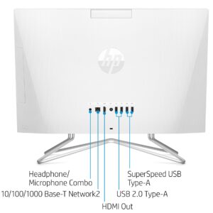 HP 22 AIO 21.5in FHD Business All-in-One Desktop Computer Intel Celeron J4025 Up to 2.9GHz 32GB DDR4 RAM 2TB PCIe SSD WiFi Bluetooth Keyboard and Mouse Windows 11Pro BROAG Extension Cable Snow white