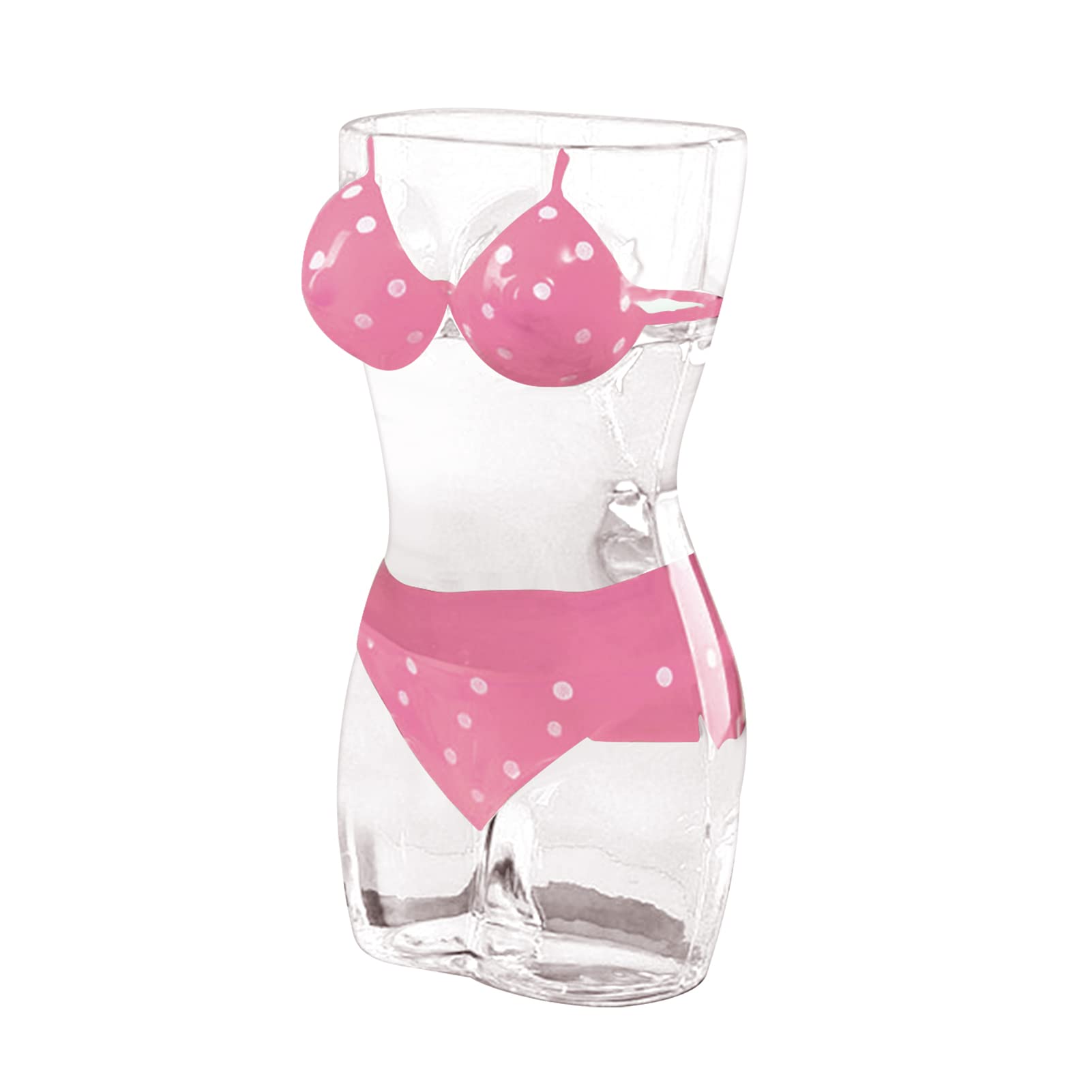 TAXXII Women Body Shape Wine Glasses, Bikini Drinking Glass, Transparent Cocktail Shaker Shot Glass, Beer Goblet Wine Cocktail Juice Glass for Bars, Night Clubs, Hotels, Party(Pink 60ml)