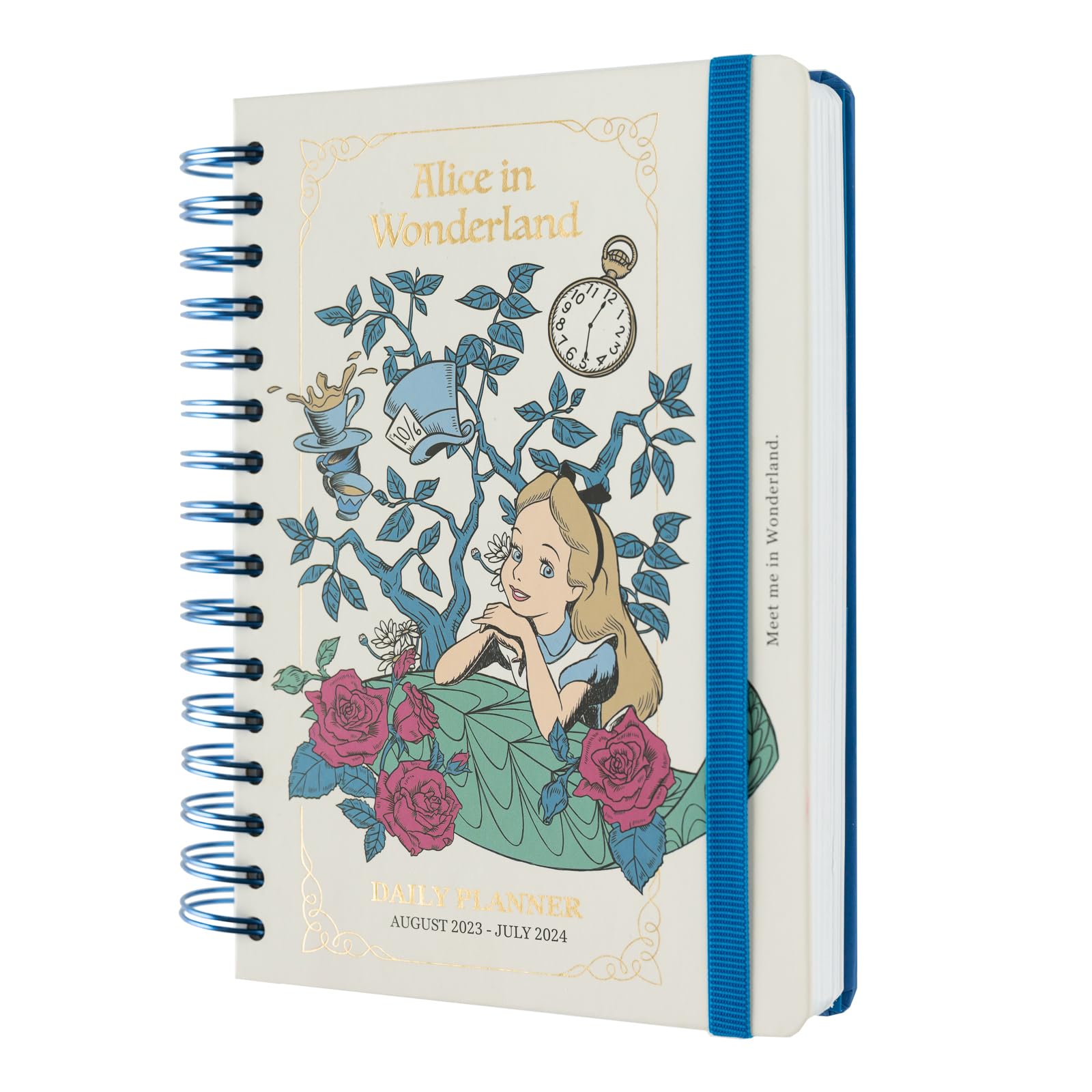 Grupo Erik Disney Alice In Wonderland Diary 2023-2024 | Back To School 12 Months Academic Diary Day To Page A5 | August 2023 - July 2024 | Mid Year Diary 2023-2024 With Stickers | Disney Gifts