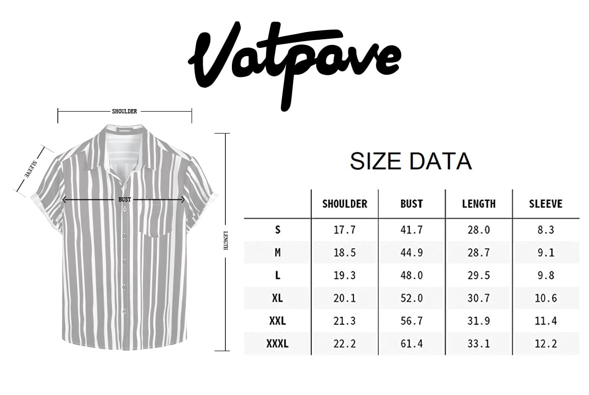 VATPAVE Mens Striped Summer Shirts Casual Button Down Short Sleeve Beach Stylish Untucked Hawaiian Shirts Small Blue Pink