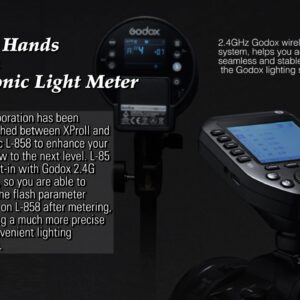 Godox XProII-S TTL Wireless Flash Trigger Compatible for Sony, 1/8000s HSS 2.4G Wireless Flash Transmitter, TTL-Convert-Manual, Extra Large LCD Screen, Bluetooth Connection, New Hotshoe Locking