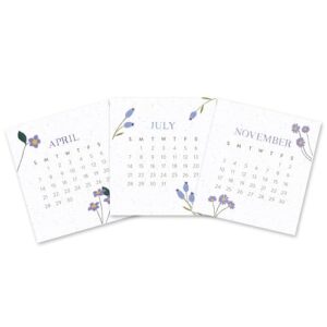 2024 Wall Calendar, Bella Flora Pockets Plus Wall Calendar, 12-Month Calendar, Spiral Desk Calendar Monthly Pocket, by Studio Oh! - Bella Flora (Floral Calendar)