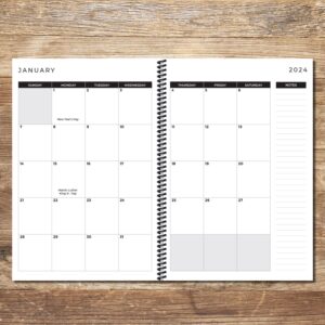 2024-2025 Monthly Planner, 7"x10", 100lb Cover, Spiral Bound, 2 Year Calendar Great For Organization & Scheduling