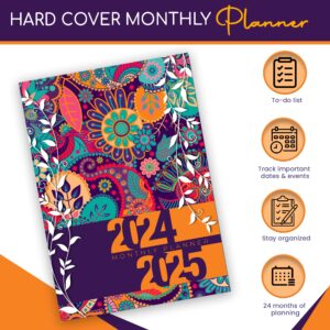 2024-2025 Monthly Planner, 7"x10", 100lb Cover, Spiral Bound, 2 Year Calendar Great For Organization & Scheduling