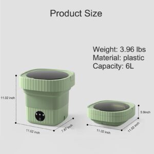 Portable washing Machine,6L Portable Clothes Washing Machines,Foldable Mini Washing Machine, Small washing machine for Baby Clothes, Underwear or Small Items, Apartment, Dorm, Camping, RV Travel