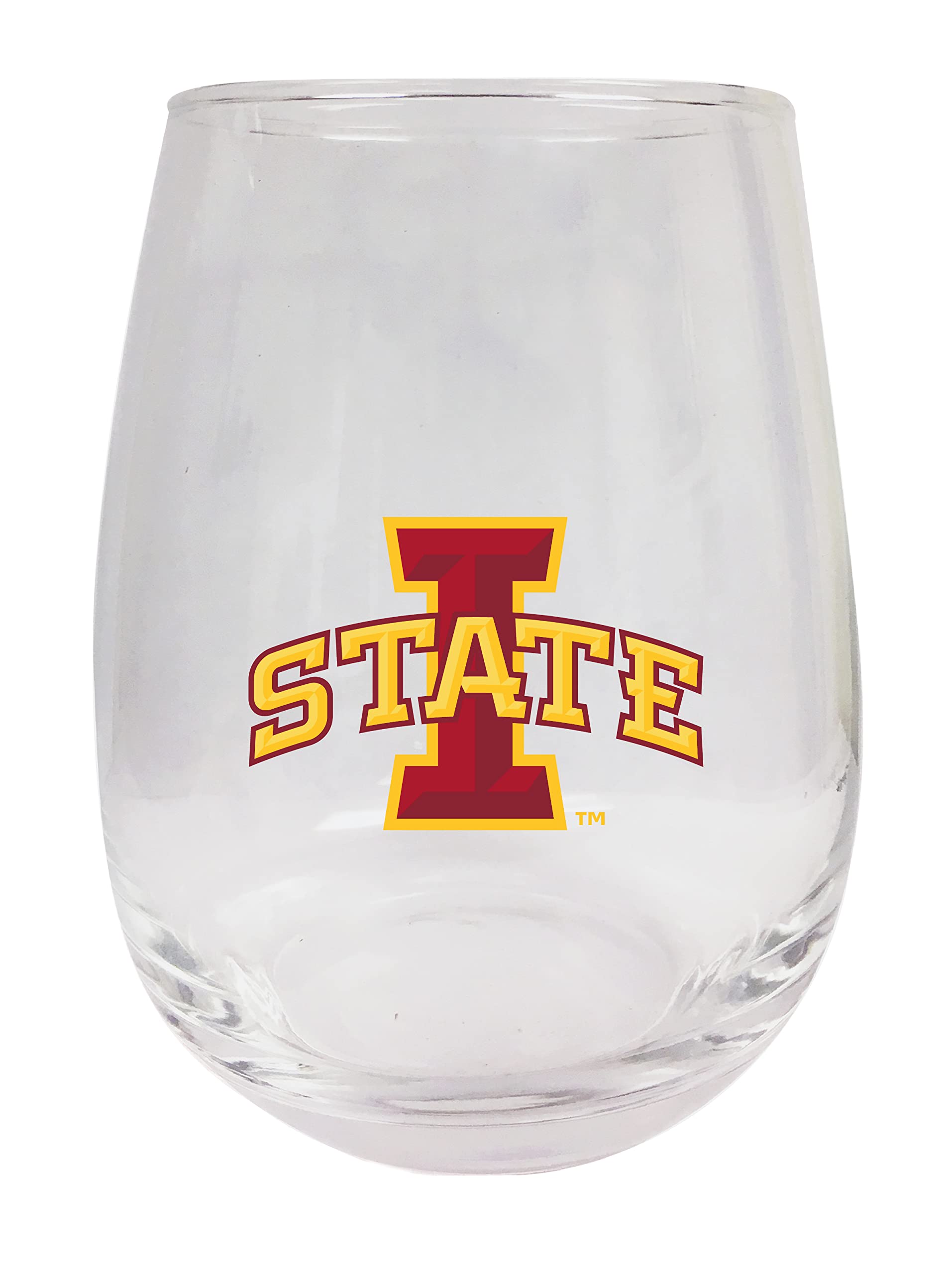 R and R Imports Iowa State Cyclones 15 oz Stemless Wine Glass Officially Licensed Collegiate Product