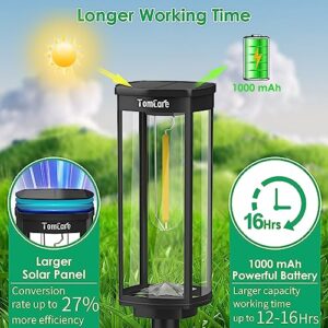 TomCare Solar Lights Outdoor Bright Larger 6 Pack Solar Pathway Lights Up to 16Hrs Waterproof Solar Garden Lights Solar Powered Landscape Lights Decorative Solar Lights for Outside Yard Patio