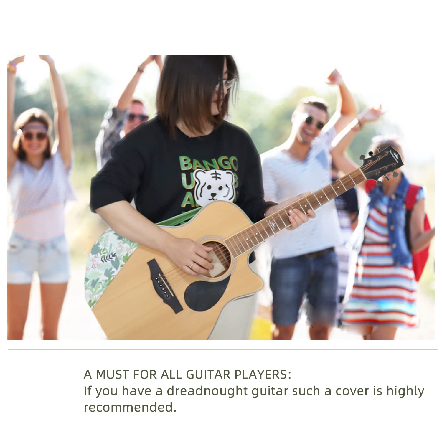 Dreadnought Guitar Cover for Hot Humid Months and Sweaty Arms Protect Scratches Guitar Ragtop Protection Cozy Slip Cover