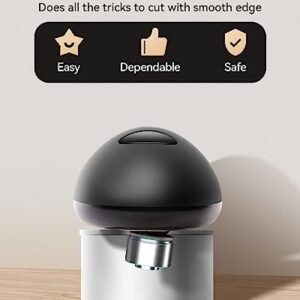 Electric Can Opener for Kitchen with Stainless Steel Blade- Portable Battery Powered Can Opener Smooth Edge, Automatic Easy Hands Free One Touch Start for Seniors with Arthritis, Left Handed, Black