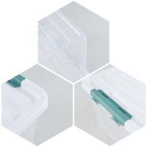 Gainhope 6 Pack 35 L Clear Plastic Storage Bin, Latch Storage Box with Lid