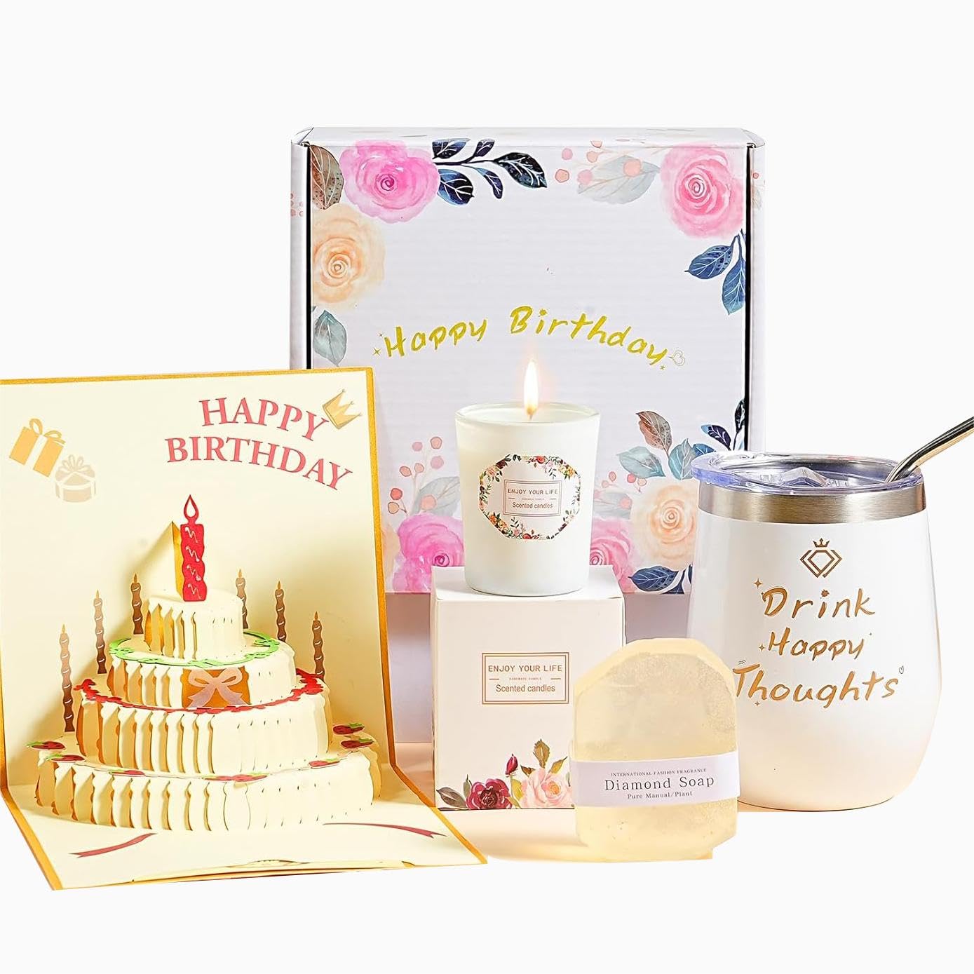 Happy Birthday Gifts for Women, Surprise Her with Unique Spa Gift Baskets Set, Birthday Gifts Baskets Ideas for Mom, Sister, Ladies, Coworker, Female Friends, and Best Friend.