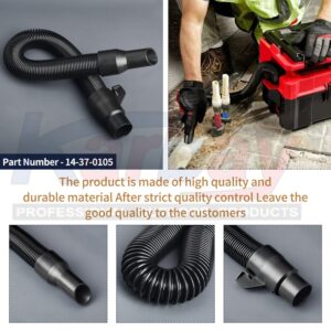 14-37-0105 18v/28v Wet/Dry Vac Hose Assembly Compatible with Milwaukee 0880-20 Rev-B Vacuum, Also Fits 0780-20 0970-20, use to pick up dust and debris - Fits Inside Hose Storage Vacuum