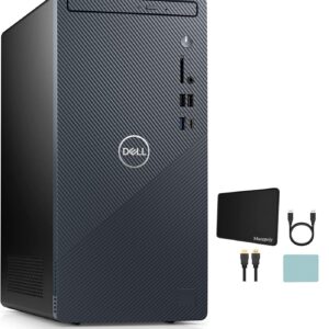 Dell Inspiron 3910 Desktop, 12th Gen Intel Core i5-12400 Processor, 32GB DDR4 RAM, 256GB SSD + 1TB HDD, Intel UHD Graphics, DVD, Bluetooth, Wi-Fi 6, Win11H, Blue, Wired Keyboard&Mouse + Accessories