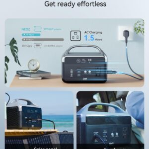 Backup Battery Power Supply 300W, 179.2Wh/56000mAh LiFePO4 Portable Power Station, Fast Charging Solar Generator with 3 Input/6 Output Ports, 110V Pure Sine Wave 2 AC Outlets