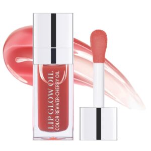 fovcos hydrating lip glow oil, moisturizing lip glow oil, lip plumper gloss, transparent lip gloss, lip oil, plumping lip oil, lip balm, tinted lip balm lip care