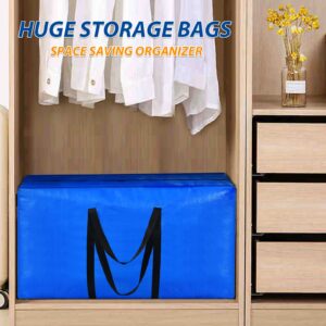 57 Gallon Extra Large Storage Bags, XXL Jumbo Moving Bags Heavy Duty, Storage Totes Moving Boxes Supplies for College, Foldable Duffle Bag for Travel, Christmas Tree Bag, 42x23x13.5inch - 2PACK