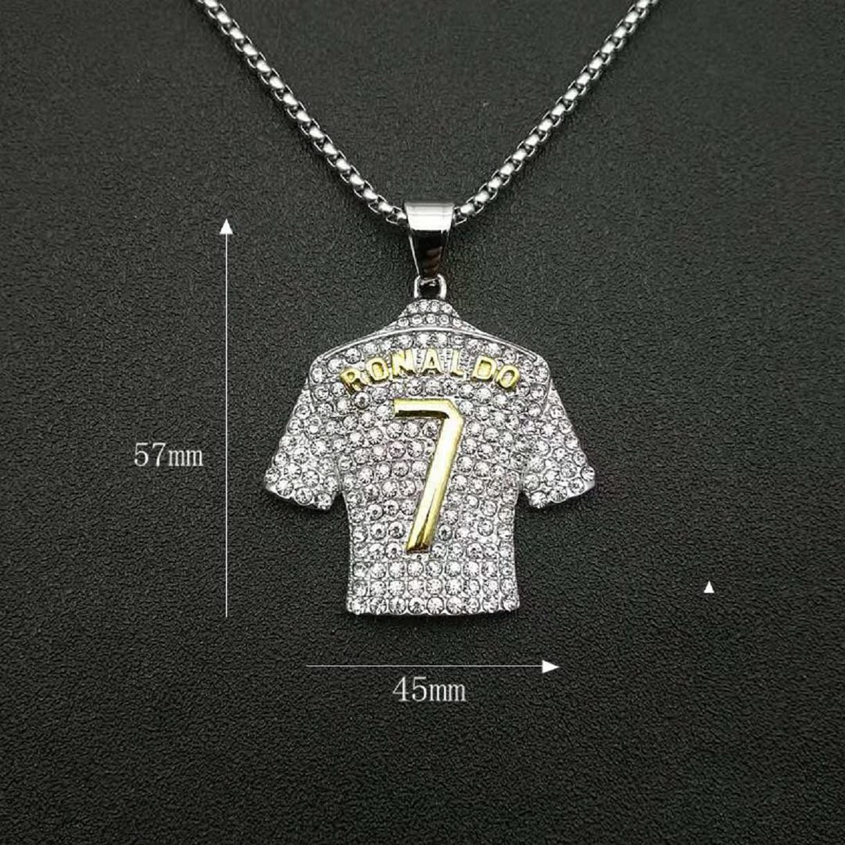 Number 7 Soccer Jersey Pendant, No. 7 Jersey Soccer Necklace for Men, Silver Number 7 Football Necklace Soccer Charm Jewelry, Rock Soccer Jersey Necklace Soccer Player Number 7 Pendant Necklace for