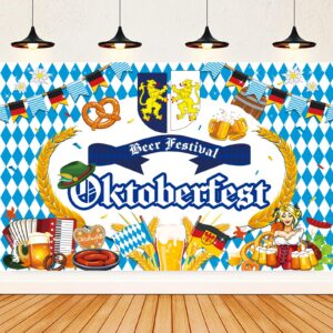 oktoberfest banner backdrop decorations, german bavarian oktoberfest beer photo booth background decoration banner, oktoberfest party supplies decorations