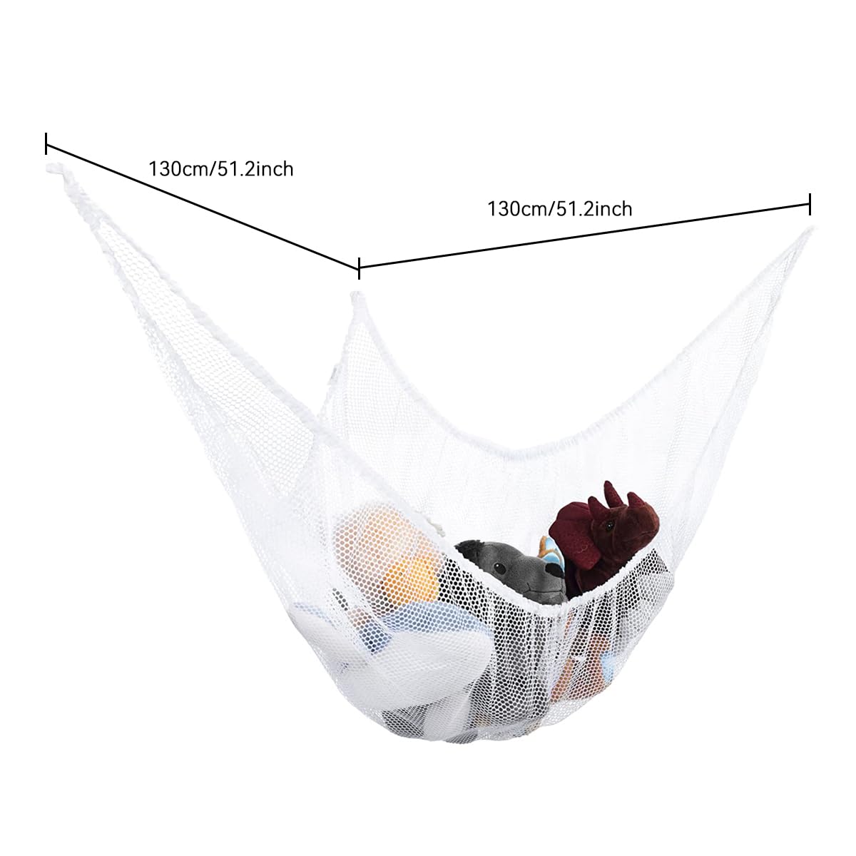 Stuffed Animal Hammock, Large Toy Storage Net Hanging Organizer Storage Plush Pet Mesh Net for Kids Bedroom Décor Plush Toys