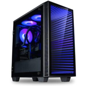 empowered pc continuum micro gaming desktop - nvidia geforce rtx 4090 24gb, intel 24-core i9-14900kf, 96gb ddr5 ram, 2tb gen4 nvme ssd + 8tb hdd, wifi 6, windows 11 - liquid cooled rgb gamer computer