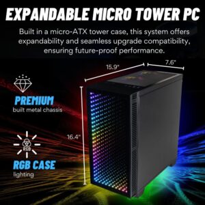 Empowered PC Continuum Micro Gaming Desktop - NVIDIA GeForce RTX 4090 24GB, Intel 24-Core i9-14900KF, 96GB DDR5 RAM, 2TB Gen4 NVMe SSD + 8TB HDD, WiFi 6, Windows 11 - Liquid Cooled RGB Gamer Computer